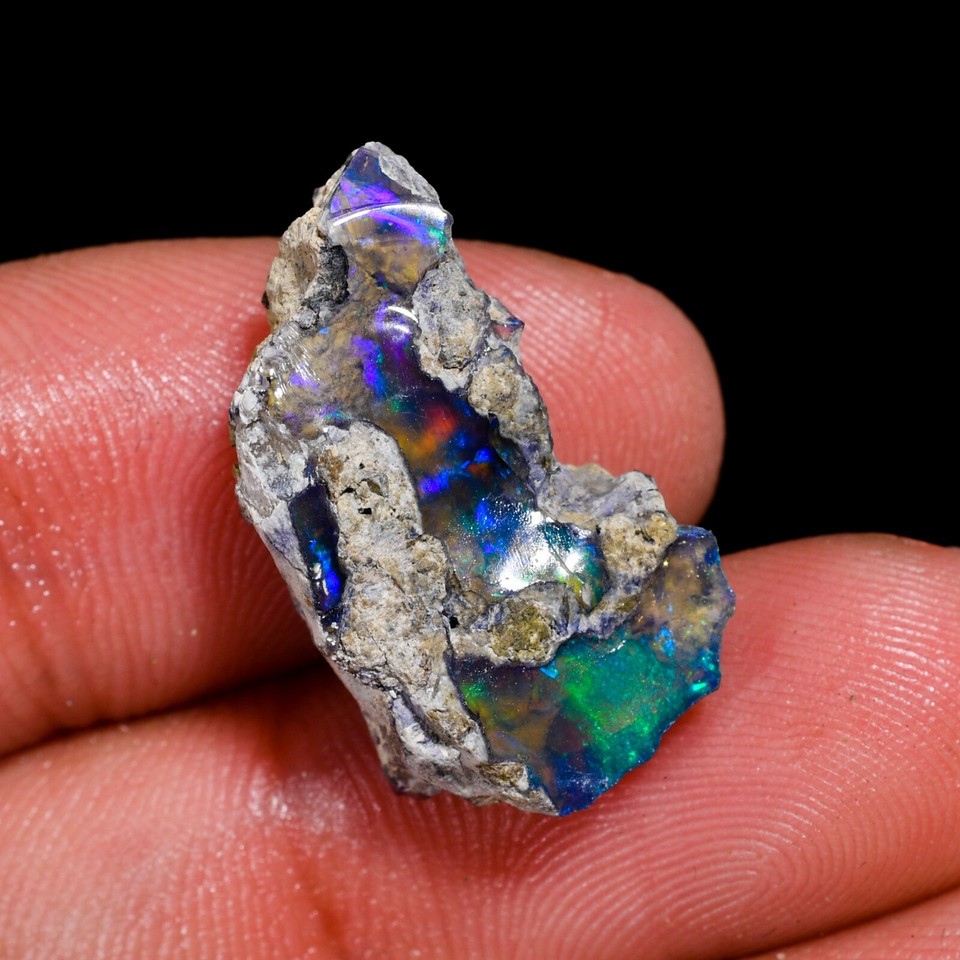 natural fire opal rough, black opal raw, Ethiopian opal loose gemstone ...
