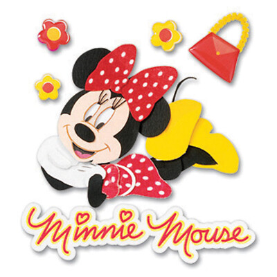 Scrapbooking Stickers Disney Minnie Mouse Title Red Polka Dot Dress ...