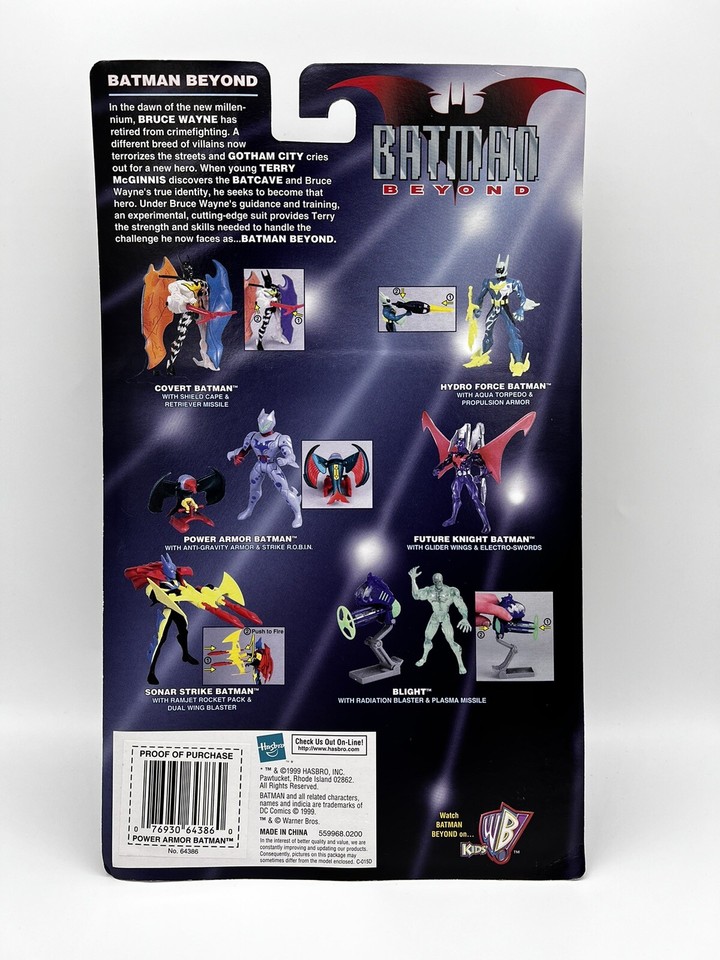 Batman Beyond Power Armor Batman Hasbro 1999 New in Package w/ Strke R ...