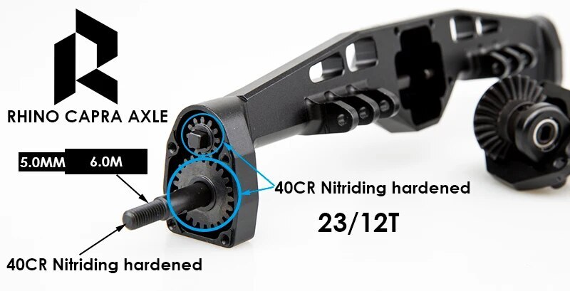 Rhino Capra CNC Axles Servo Rear Link for 1/10 RC Crawler Axial Capra 1 ...