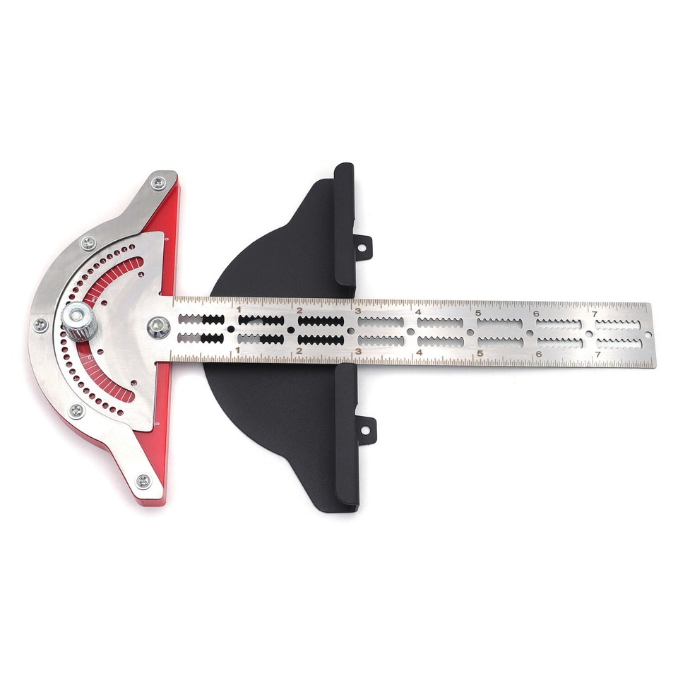 10" Woodworker Edge Ruler 0-70°Adjustable Protractor Angle Finder Two ...