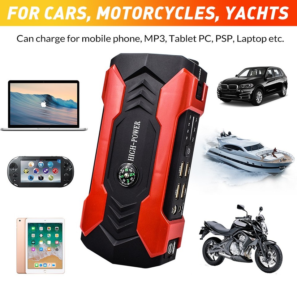 Car Jump Starter, 99800mAh Portable Charger Power Bank with LED Flash ...