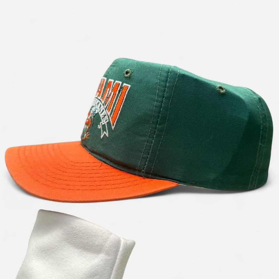 Vintage 1990s Miami Hurricanes Embroidered Collegiate Snapback Hat | eBay