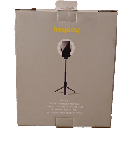 Heyday tripod selfie stick with ring light folds to 7.5 in. for ...