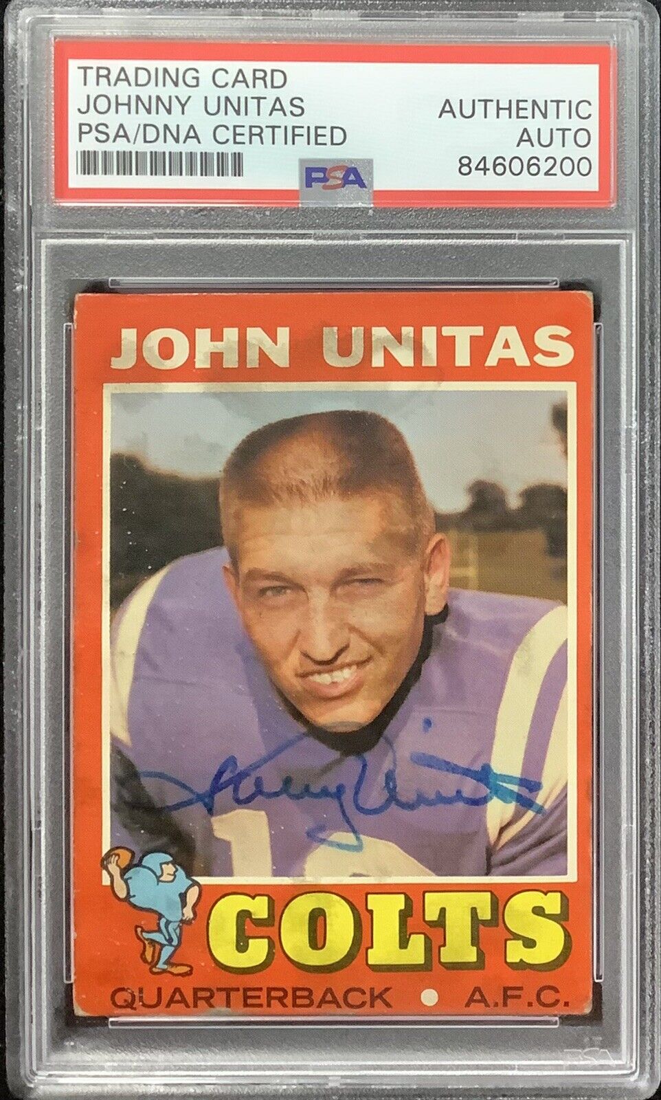 Johnny Unitas Autographed Memorabilia Signed Photo Jersey
