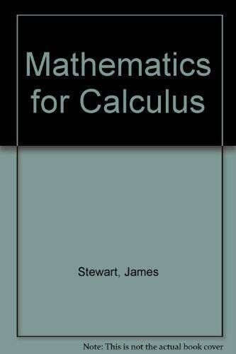 Mathematics for Calculus - Hardcover By Stewart, James - GOOD ...