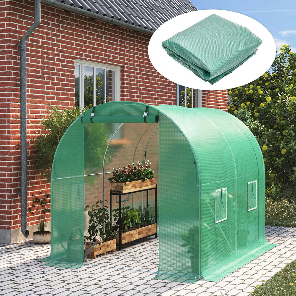 Walk In Greenhouse Cover Replacement Polytunnel Growhouse PE Covers 3m ...