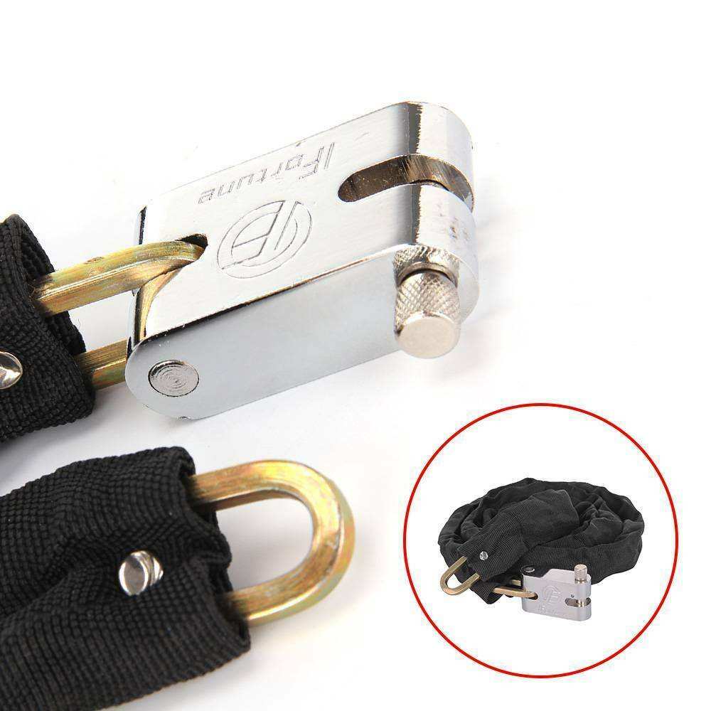 ANTI-THEFT STRONG MOTORCYCLE MOTORBIKE BIKE SECURITY CHAIN AND PADLOCK ...