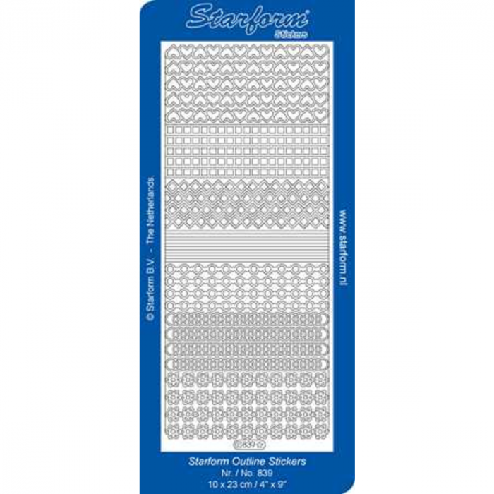 Starform Borders Self Adhesive Peel Off Stickers Card Making Craft ...