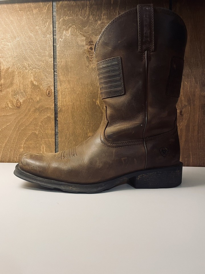 Ariat Mens Rambler Patriot Western Boot Distressed Brown 10.5 D | eBay