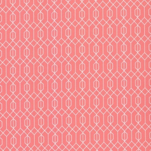 Michael Miller Elderberry Flower Fairies DDC8063 Coral Geo Cotton | eBay