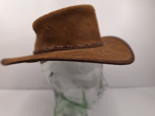 Overlander Bush Hat Brown Genuine Leather Size Small Outback Aussie AS ...