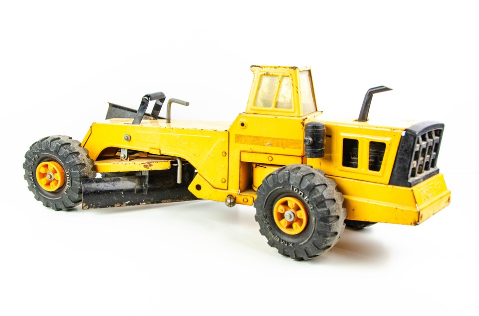 1970s Tonka Mighty Road Grader 25" Pressed Steel Construction Toy | eBay