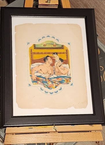 "Saturday Morning Gay Family" Original Art Work By Renowned Felix D'Eon, LGBTQ2+ | eBay