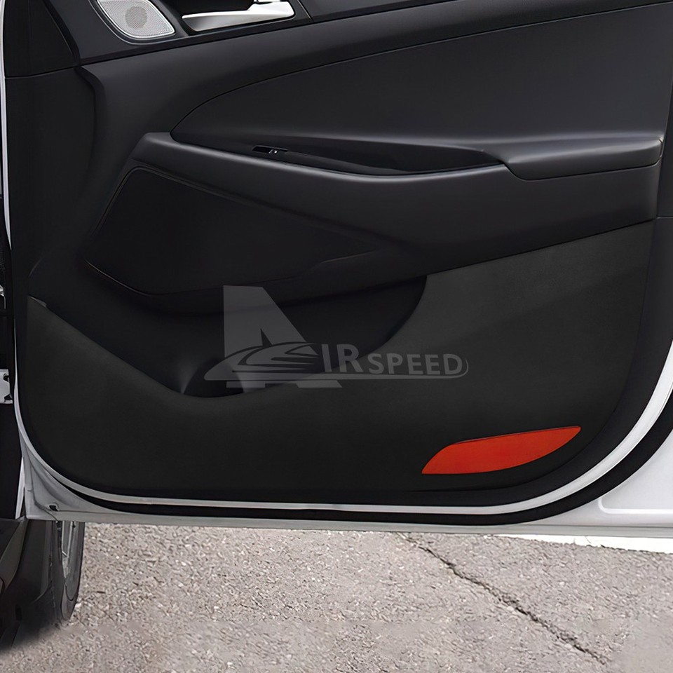 Car Door Anti-Kick Pad Stickers Trim Suede Black for Hyundai Tucson ...