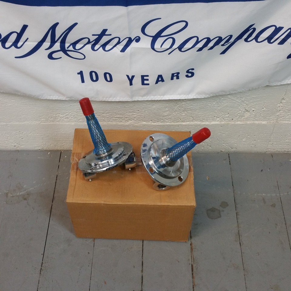 1928-1948 32 FORD CHROME Solid Axle Brake SPINDLES HOt rOD STREET rat ...