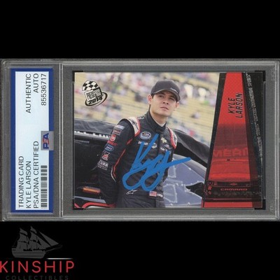 Kyle Larson signed 2014 Press Pass Rookie Card PSA DNA Slab NASCAR Auto ...