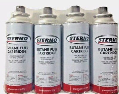 (Case of 12) Sterno Butane Fuel Cartridge. 8 Oz Butane camping Stove ...