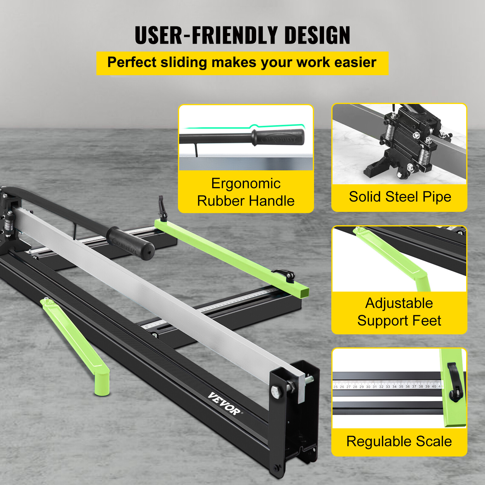 Professional Manual Tile Cutter 800mm Hand Tile Saws 31" Cutting ...