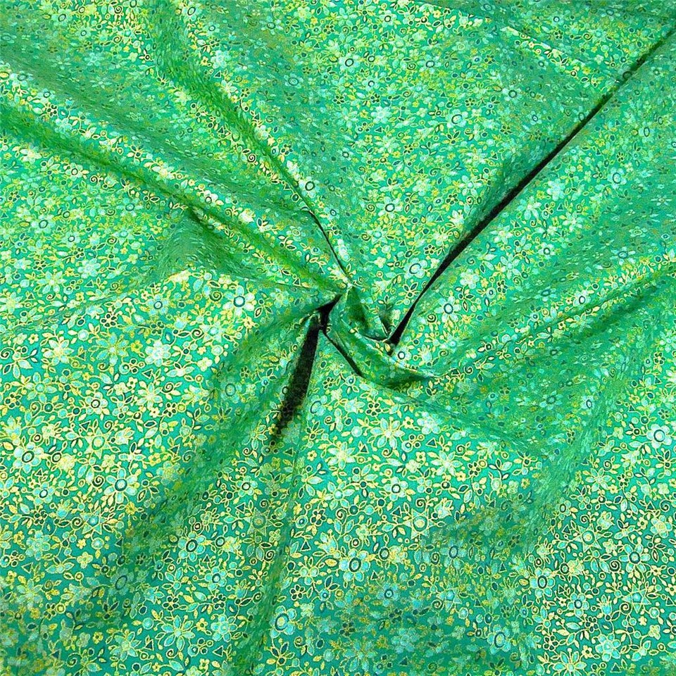 Wonderful Little Calico, Metallic Gold & Kelly Green, A Fabric Freedom ...