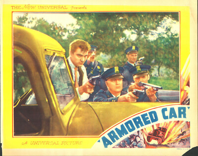 Armored Car 1937 Universal 11x14" crime lobby card Robert Wilcox police ...