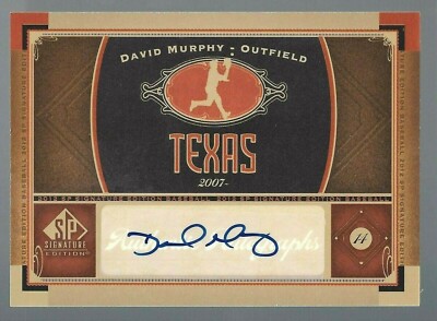 David Murphy 2012 SP Signature F Card# TEX-3 | eBay