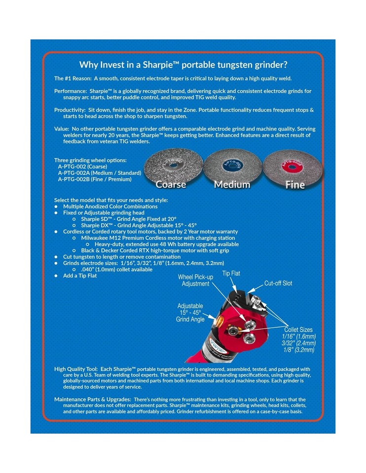 Sharpie DXCL Hand-Held Cordless Tungsten Sharpener Grinder, Adjustable ...