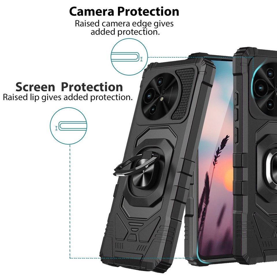 For TCL 50 XL 5G NXTPAPER T702W Robotic Ring Stand Hybrid Case Phone ...