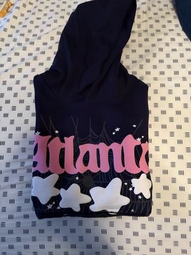 Sp5der WorldWide x Young Thug Spider Atlanta Navy/Pink Hoodie - Size ...
