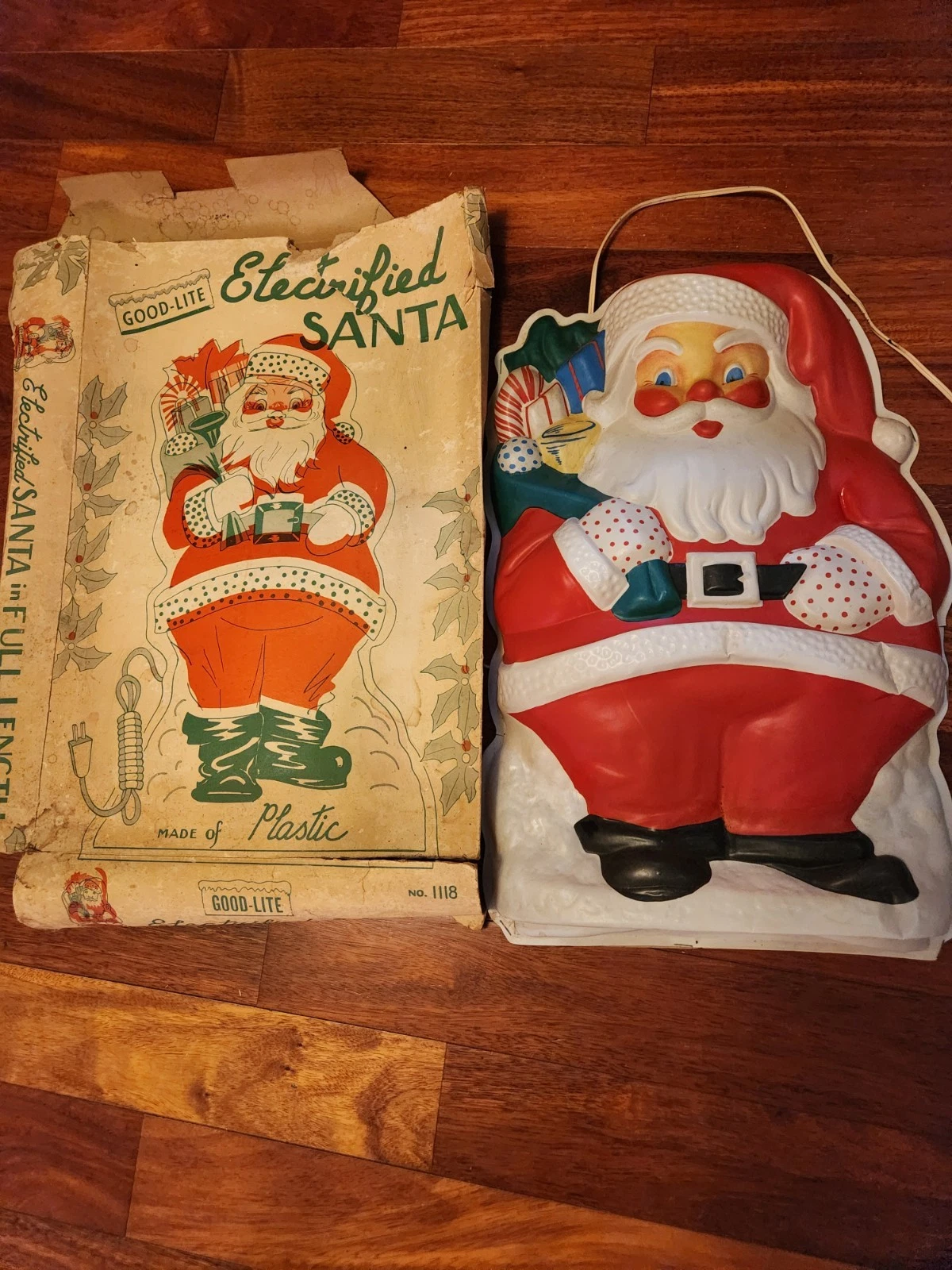 Rare Vintage Good-Lite Plastic Electrified Santa Christmas Decoration ...