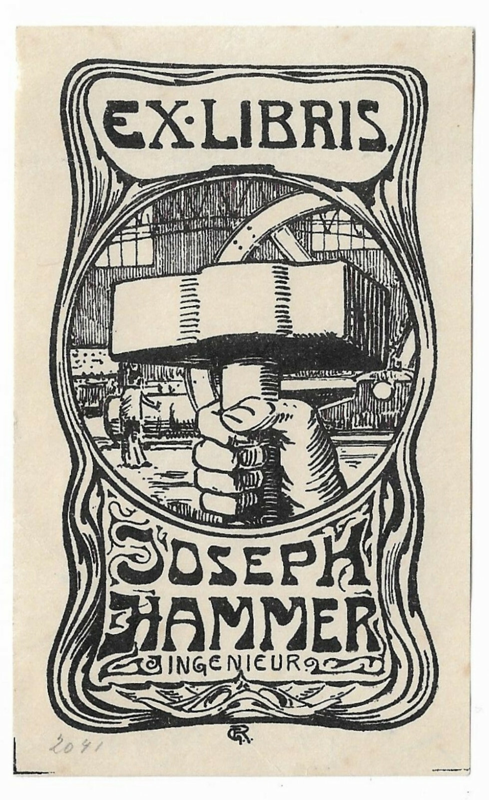 GEORG RIEGEL: Exlibris für Joseph Hammer, Ingenieur | eBay