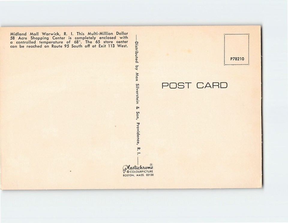 Postcard Midland Mall Warwick Rhode Island USA | eBay