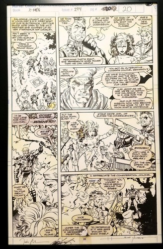 Uncanny X-Men #274 pg. 20 Rogue Jim Lee 11x17 FRAMED Original Art ...