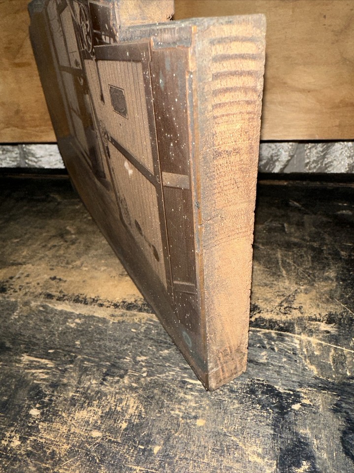 Vintage (Printing Block) Cotton Mill Machine. Large Copper Face!! 11 X ...