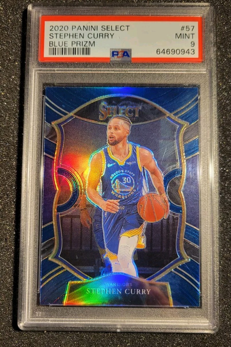 2020 Select Steph Curry Blue Prizm PSA 9 Concourse #57 Golden St ...