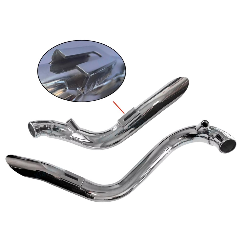 Chrome LAF 2" Exhaust Pipes for Harley Touring Sportster Softail, W ...
