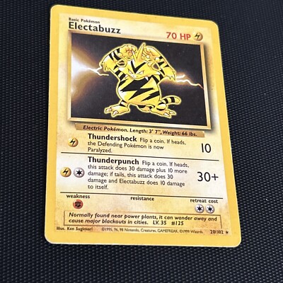 Pokemon - Electabuzz - Base Set 20/102 Unlimited Rare | eBay
