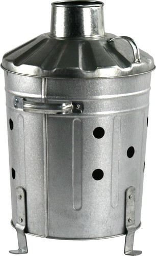 Galvanised Incinerator Heavy Duty small 15L Rubbish Waste burning fire ...