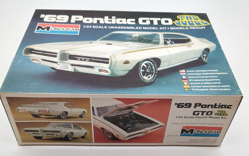 Vintage Monogram 1:24 Scale 1969 Pontiac GTO Model Kit | eBay