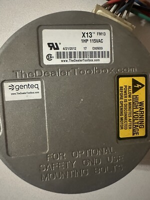 Genteq X13 FM13 115VAC 1HP Module ONLY CCW LE rot used tested | eBay