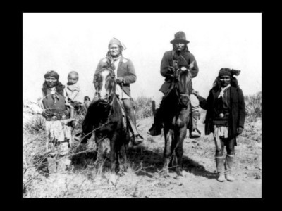 1886 GERONIMO Surrender PHOTO,Apache Indian Chief, General George Crook ...