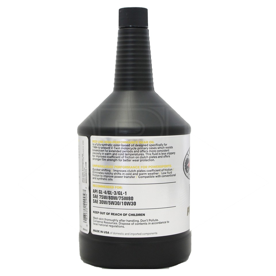Red Line V-Twin Primary Synthetic Case Oil with Shockproof - 1 US Quart ...