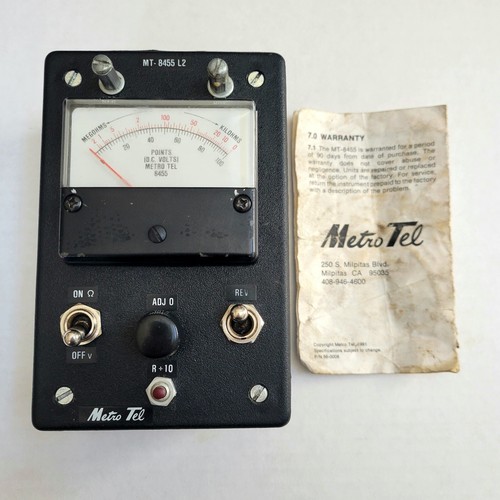 METRO TEL MODEL MT-8455 L2 VOLT-OHMMETER , KS METER | eBay