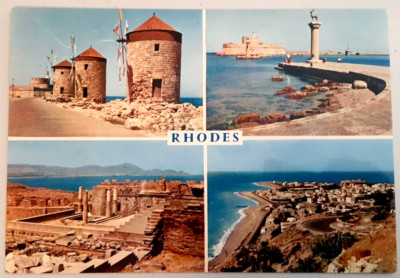 Postcard Rhodes Athens Greece-Multi View- Chrome Unposted m2 | eBay