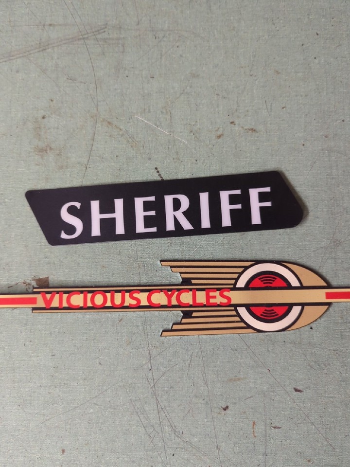 HARLEY DAVIDSON TOURING POLICE SADDLEBAG LOGO BADGE DECAL "SHERIFF ...