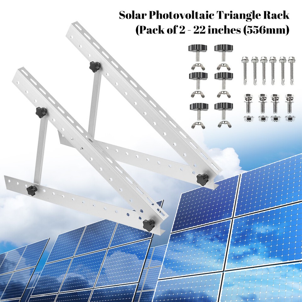 4X Solar Panel Mounting Brackets Adjustable Angle Solar Panel Tilt ...