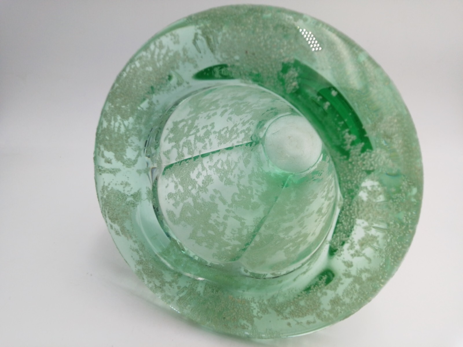 Daum ? Verlux ? 1930 Vase polylobé en verre très épais à décor givré | eBay