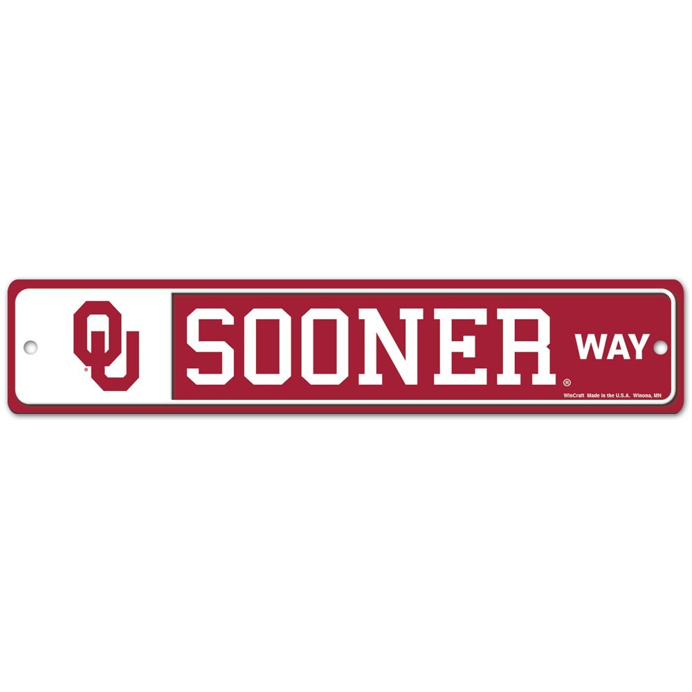 Wincraft NCAA Oklahoma Sooners Way Street Sign 3.75x19 FREE SHIP! | eBay