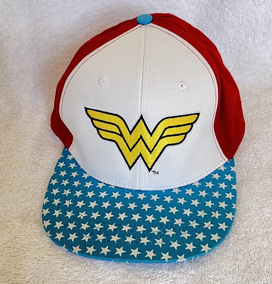 DC Comics Wonder Woman Cap Snapback Baseball Hat Flat Bill Adjustable ...