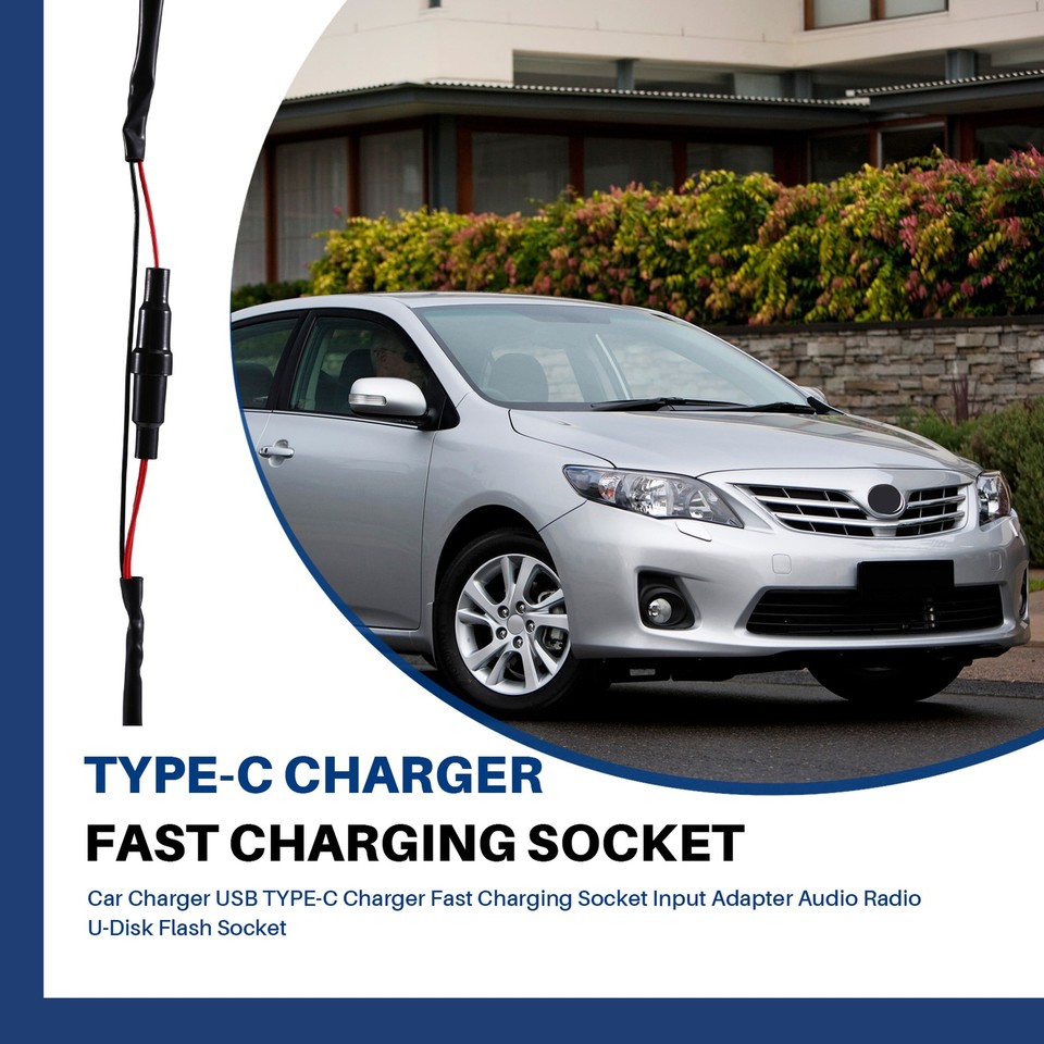 Car TYPE-C Fast Charging Socket Audio Radio U-Disk Flash Socket ...